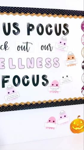 Halloween Bulletin Board | October Bulletin Class Decor Set | Hocus Pocus