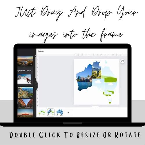 Editable Australian Map Canva Frame, Make Your Own Australia ...