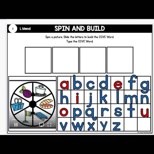 CCVC and Blends Word Building Mats (Google Slides™) by United Teaching