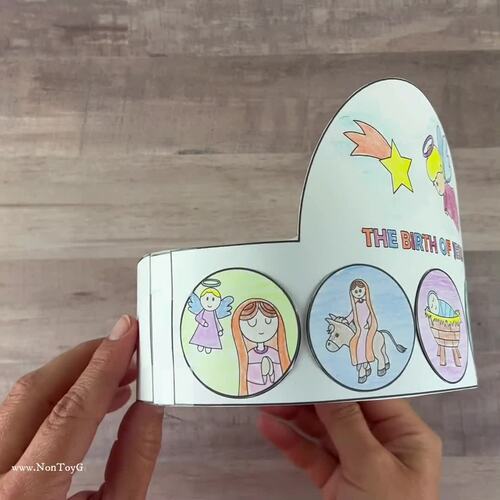 The Nativity Story Headband - Christmas Religious Craft - Coloring Activity
