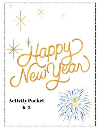 New Year's Resolution Goals Writing Practice Worksheet Print and Go Centers