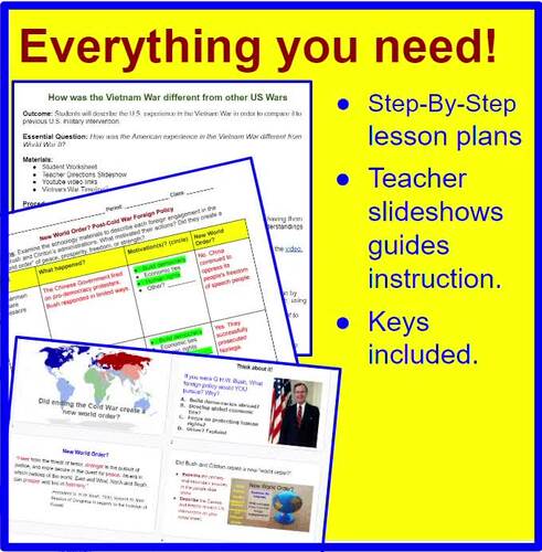 U.S. History Unit: The Cold War to 911 in 8 lessons by The Resource Roost