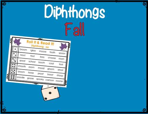 Diphthongs Roll It Read It Word & Sentence Game Cards | TPT