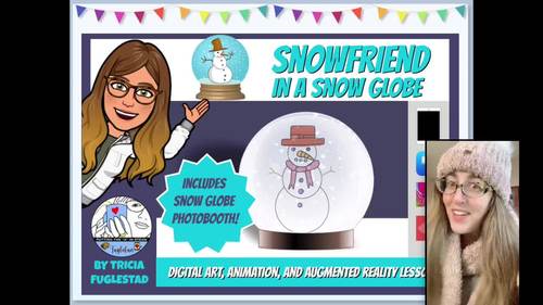 Animated Snow Globe Snowman Lesson and Photo Booth by Fuglefun | TPT