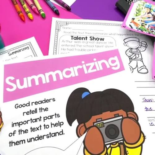 Summarizing Lesson and Activities- Comprehension Crew by Lessons By The ...