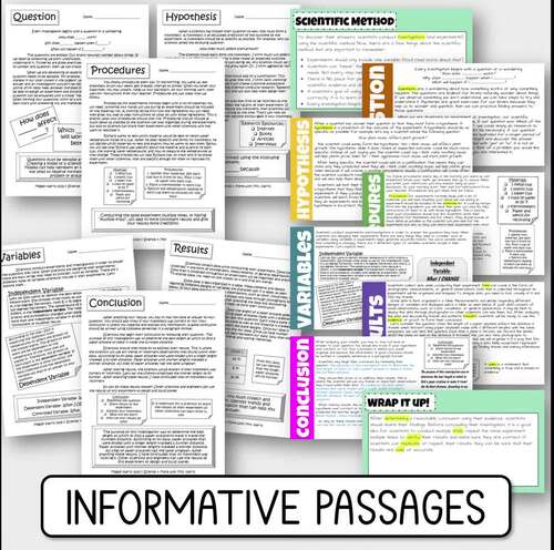 Scientific Method Worksheets (Print and Digital) with Mini Assessment