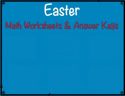 Easter Themed Kindergarten ELA and Math Worksheets | TPT