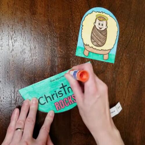 Christmas Rocks Birth of Jesus in a Manger Bible Craft for Sunday ...