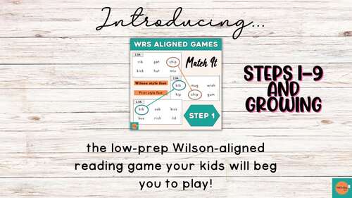 Wilson Step 10 Games - Match It Games for Structured Literacy Programs