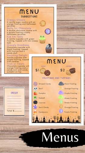 Halloween Bakery Cupcake & Cookie Dramatic Play Setup Printable ...