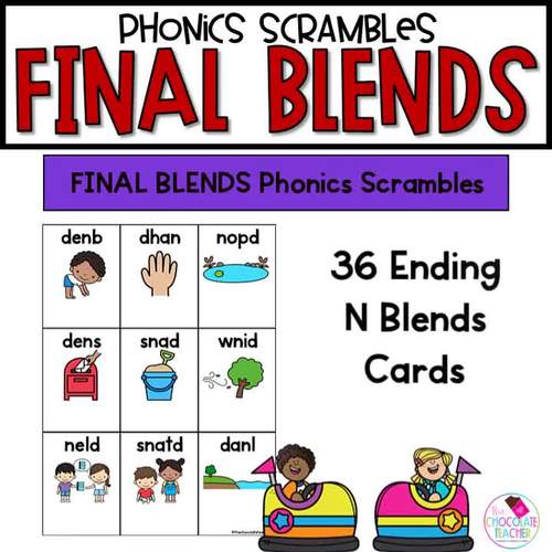 Final Blends - Phonics Centers - N Blends - L Blends - S Blends - MP