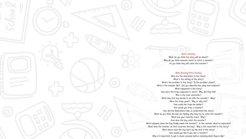 How To Catch a Monster - Reading Comprehension Strategies & Activities