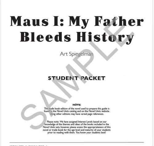 Maus I: My Father Bleeds History Novel Units® Student Packet Novel Study