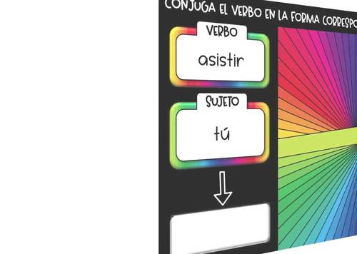 -IR Spanish verb conjugation Boom Cards™ pinwheel picture (distance ...