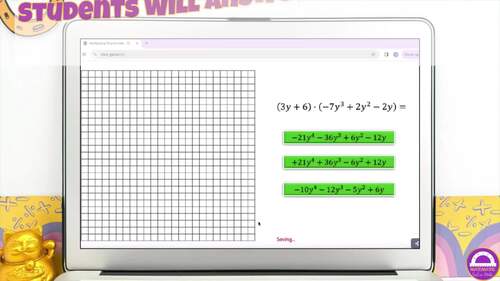 Algebra Multiplying Polynomials Pixel Art Activity & Printable Worksheet