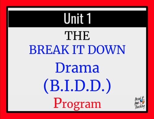 The Break it Down Drama Program: The Areas and Positions of the Stage