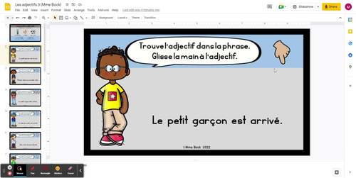 Les adjectifs 3: Où est l'adjectif? Google Slides™ by Mme Bock | TPT