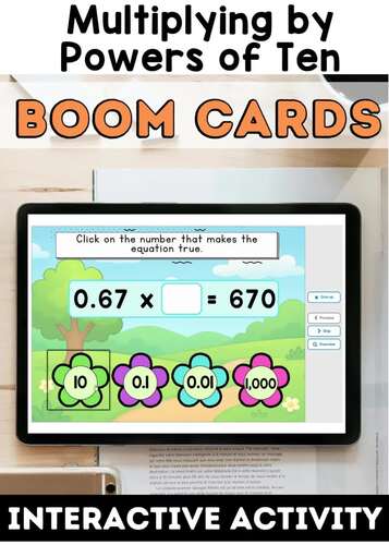 Multiplying by Powers of 10 | Boom Cards™ | Move the Decimal Practice