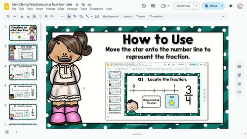Fractions on a Numbers Line Google | Digital Resources | Math Activities