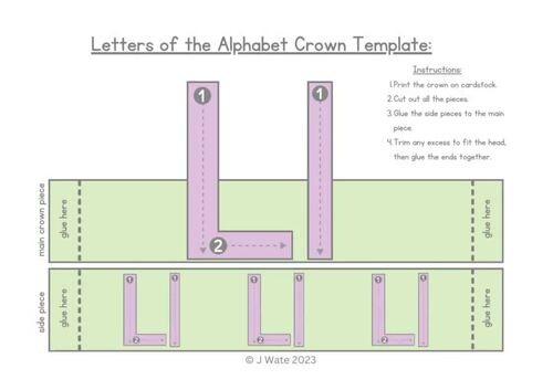 Alphabet Letter Crown Crafts & Animal Headbands: Beginning Sounds Ll ...