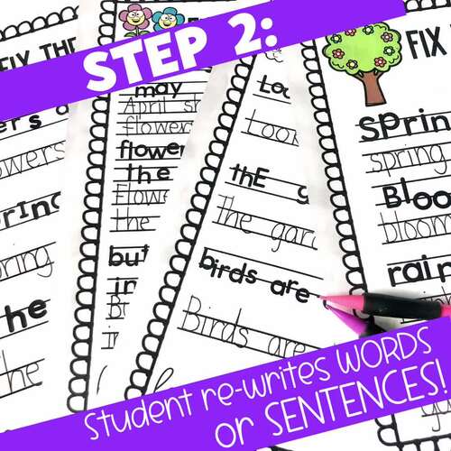 Occupational Therapy FIX THE MISTAKES handwriting legibility practice ...