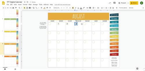 Digital Calendar Planner - Fully Editable by Southern Roots | TPT