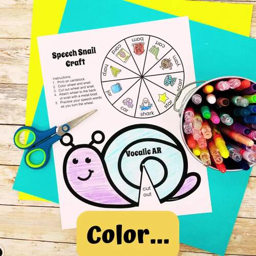 Speech Snails Craft Articulation and Language Activity Summer Speech ...