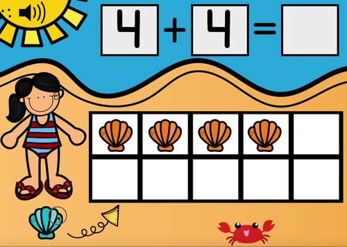 Addition & Subtraction within 10 | Ten Frames (BOOM CARDS) by Tong Stevens