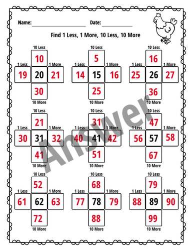 fill in missing numbers 0-100 Before, After for PreK - 2st, Homeschool