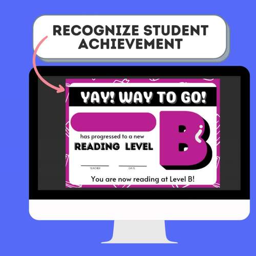 GUIDED READING AWARDS, CERTIFICATES, LEVELED READING AWARDS, RAZ