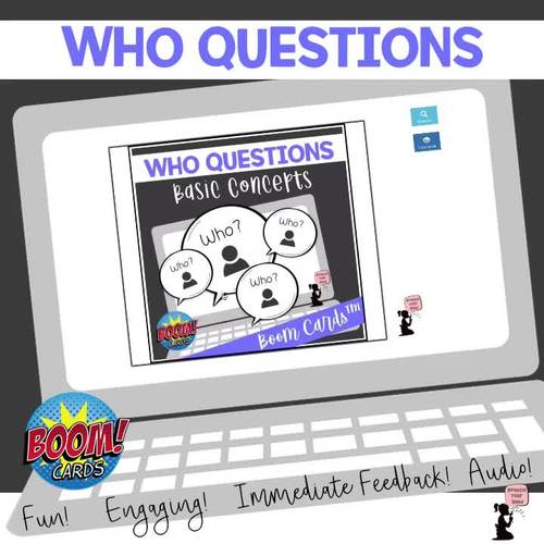 Wh Questions Boom Cards™ Bundle Related Text Responses | Who What Where ...