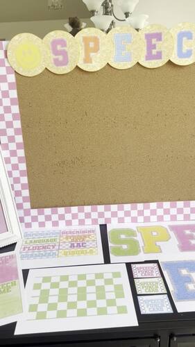 Speech Therapy Room Decor Bundle- Varsity Patch Eras Theme for Back to ...