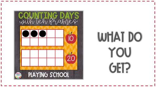 Counting Days of School | Ten Frames | Playing School Theme by Almost ...