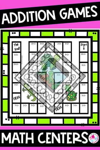 SUMMER Math Addition Games 1st Grade Math Review End of the Year PETS theme