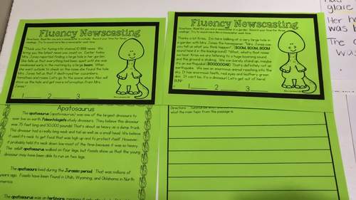 Dinosaur Differentiated Reading Centers by Amy Labrasciano | TPT
