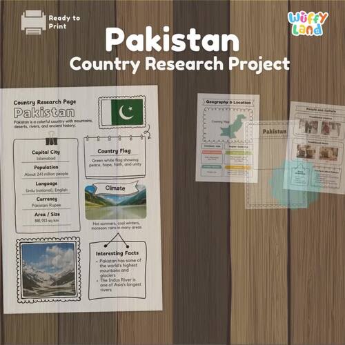 Pakistan Country Study Mini Bundle | Geography Flashcards Posters ...