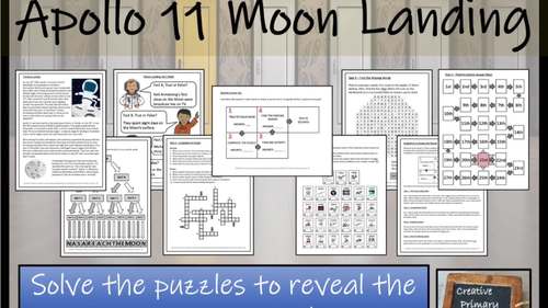 Apollo 11 Moon Landing Escape Room Activity by Creative Primary Literacy