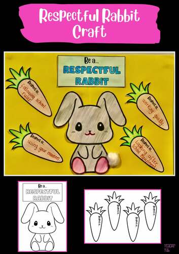 Respectful Rabbit - Respect Craft Activity by TeacherTub | TPT