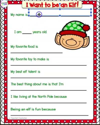 DECEMBER WRITING PROMPTS Google Slides GINGERBREAD MAN & LIFE AS SANTAS ELF