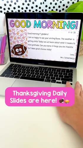 Thanksgiving Daily Slides November Powerpoint and Google Slides ...