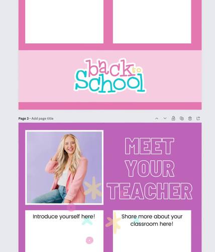 Meet the Teacher | Editable Canva Template by Literacy Launch | TPT