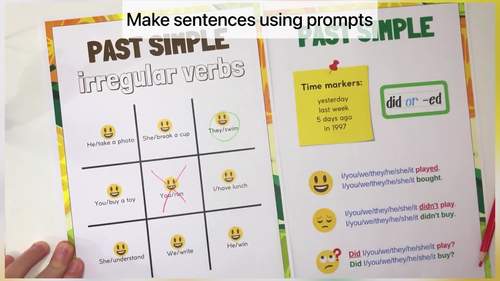 Tic Tac Toe Past Simple ESL/EFL English communication fun game VIPKid