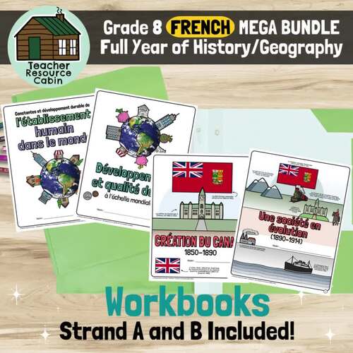 Grade 8 Ontario FRENCH History and Geography Mega Bundle (FULL YEAR)