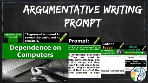 Argumentative Writing w/ Essay Graphic Organizer Rubric Dependence on ...