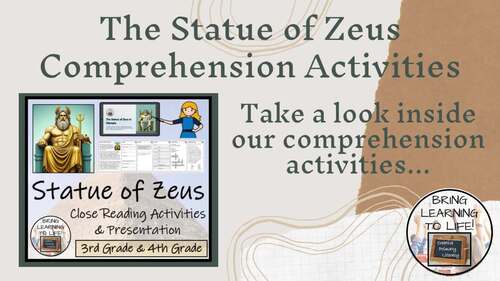 Statue of Zeus at Olympia Close Reading Comprehension Activities | 3rd ...