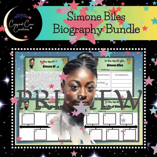 Sports Athlete and Medalist Simone Biles Biography Bundle | TPT