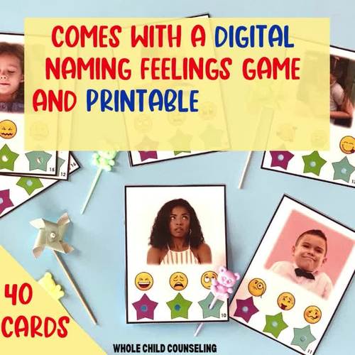 Facial Expressions Labeling Emotions Matching Game SEL Feelings Faces ...