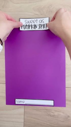 Fall Writing Activity - Fox Craft by The Creative Classroom - Ashlyn ...