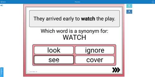90 Synonyms in Sentences - Vocabulary in Context Boom Cards | TPT