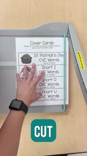 St. Patrick's Day CVC Word Cards with Pictures (SPED Progress Monitoring)